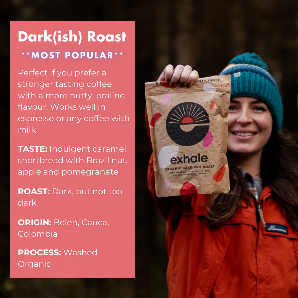 Organic Dark(ish) Roast Coffee | Exhale Healthy Coffee